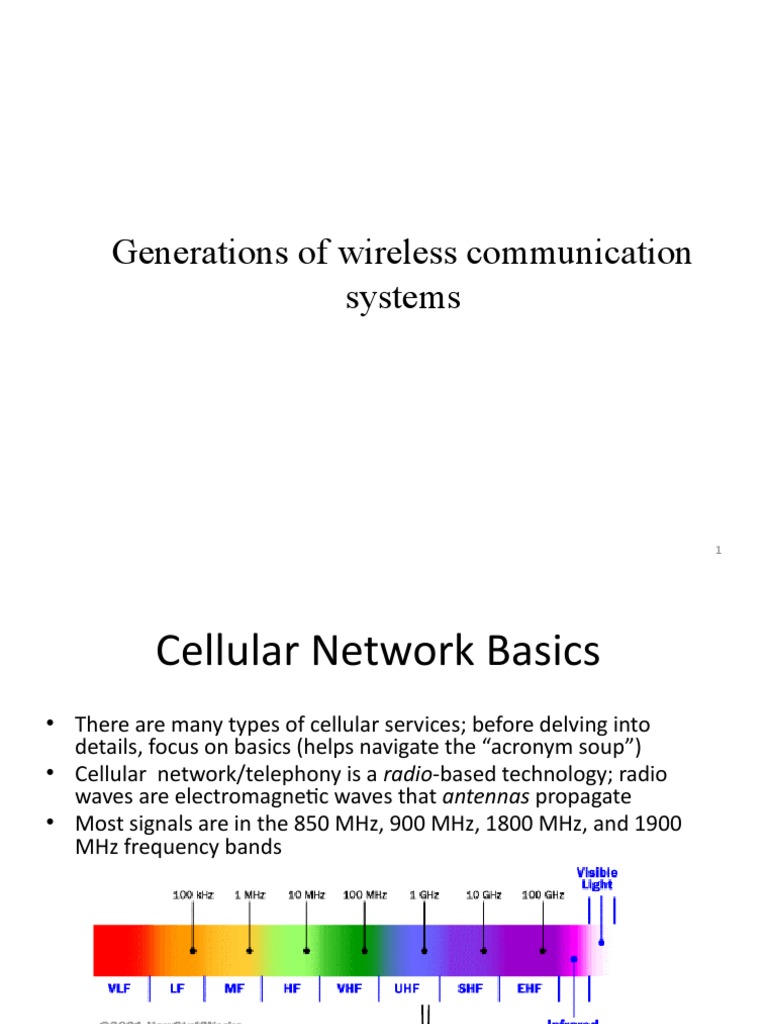 Generations of Wireless Communication Systems | PDF | High Speed Packet ...