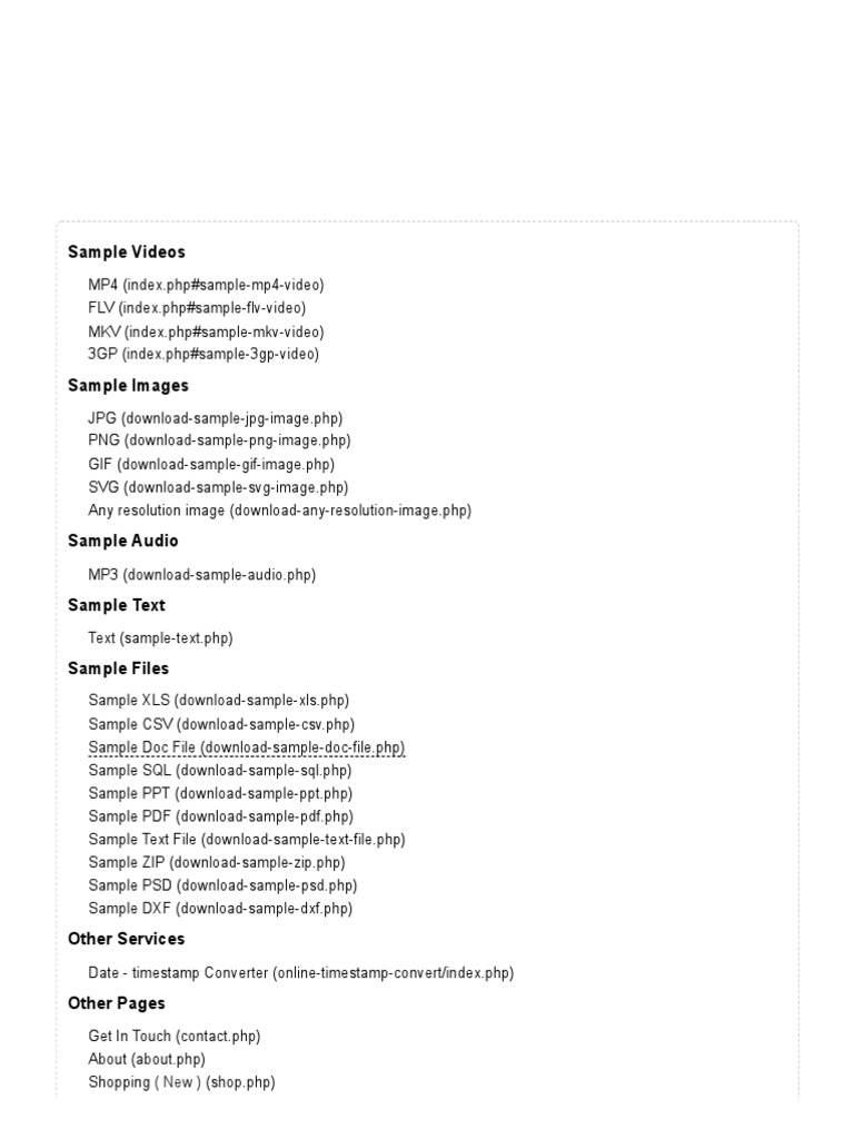Sample DOC Files For Demo Use | PDF | Microsoft Word | Computer Data