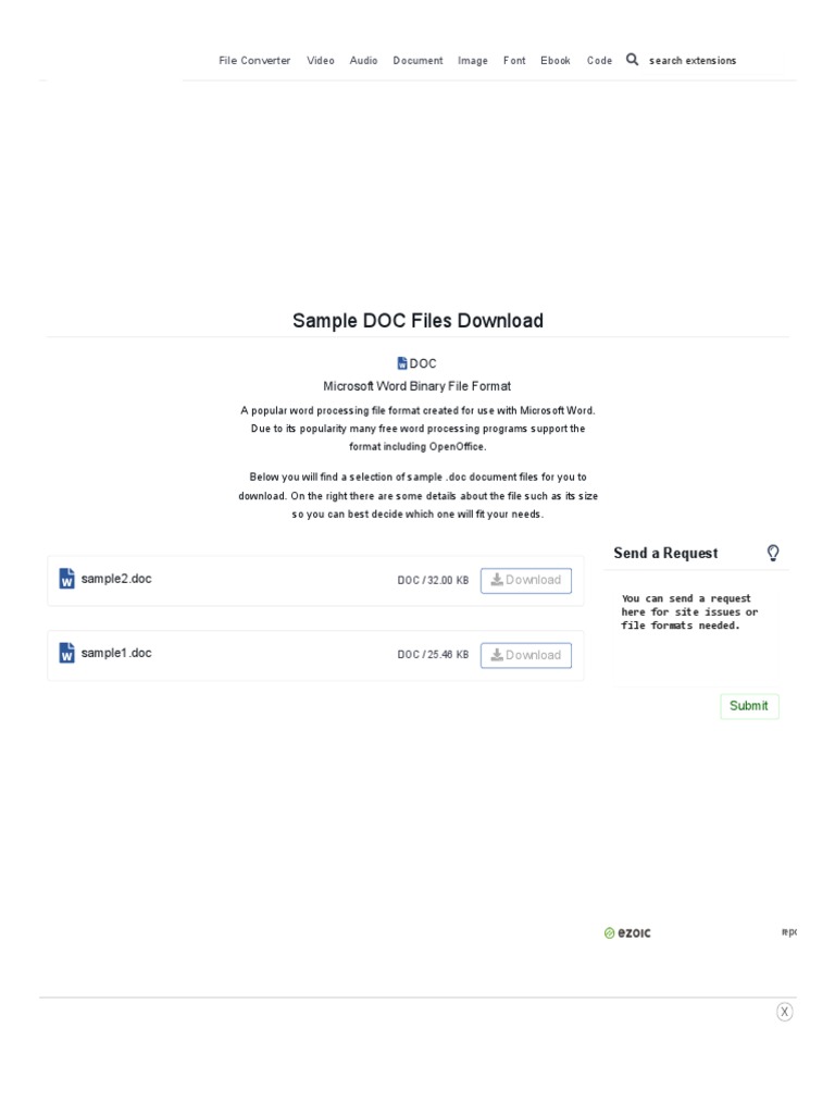 Sample DOC Files Download - Get Examples Instantly | PDF | File Format ...