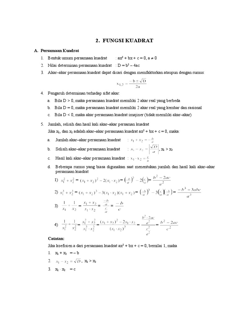 Fungsi Kuadrat | PDF