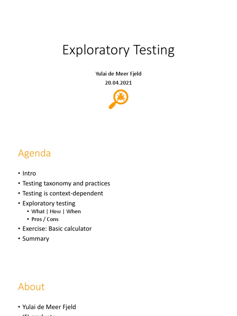 Exploratory Testing | PDF | Agile Software Development | Software Bug