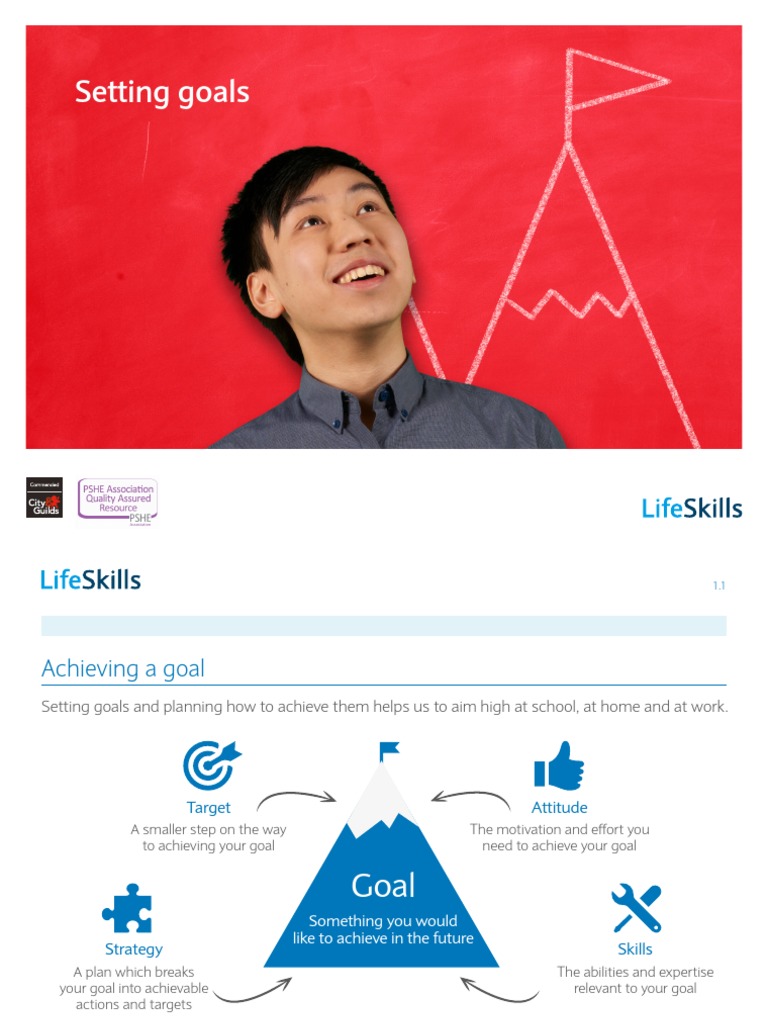 Setting Goals Presentation Slides | PDF | Goal | Psychology