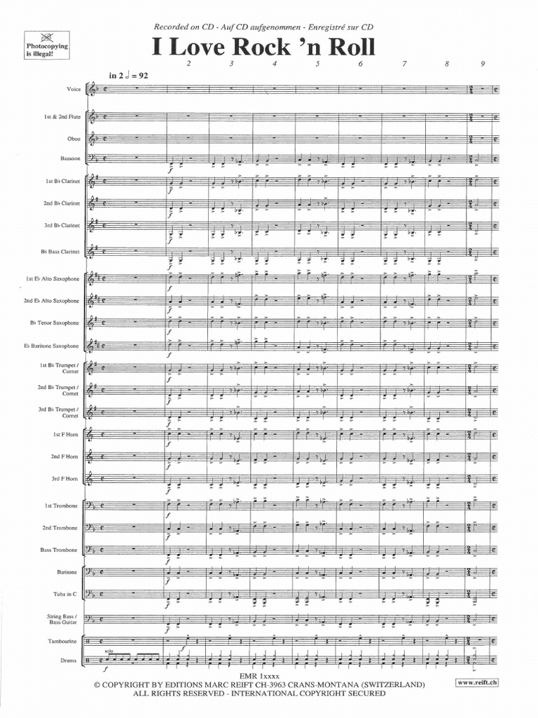 I Love Rock'n Roll | PDF | Saxophone | Elementary Organology