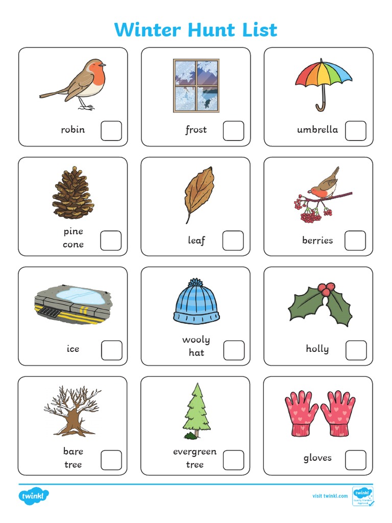 Winter Hunt List: Robin Frost Umbrella | PDF