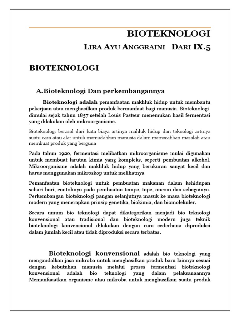 BIOTEKNOLOGI | PDF