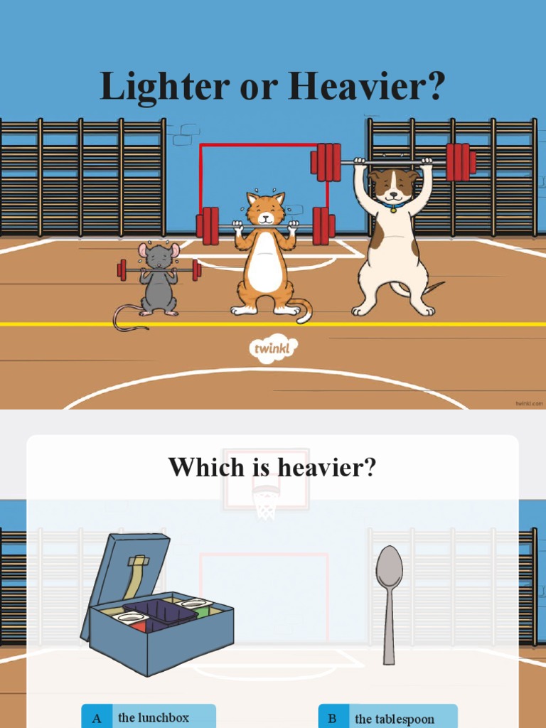 Heavy vs Light Object Comparisons | PDF