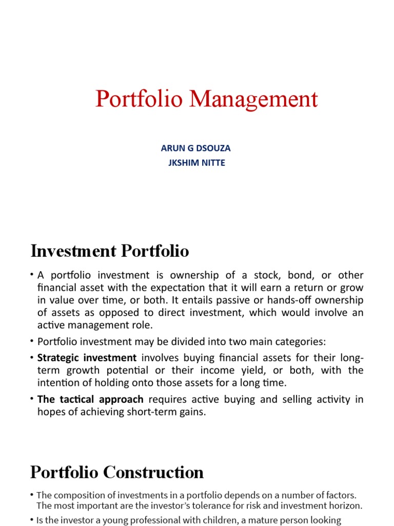 Modern Portfolio Management | PDF | Capital Asset Pricing Model ...