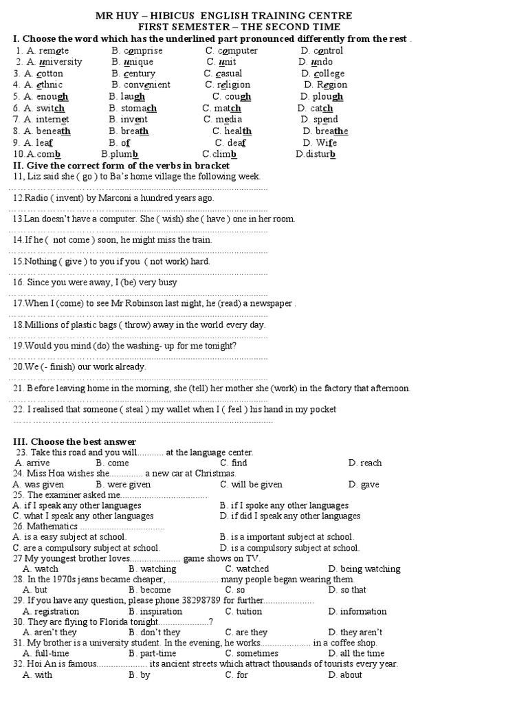 Written Test 2 | PDF | Internet | English Language