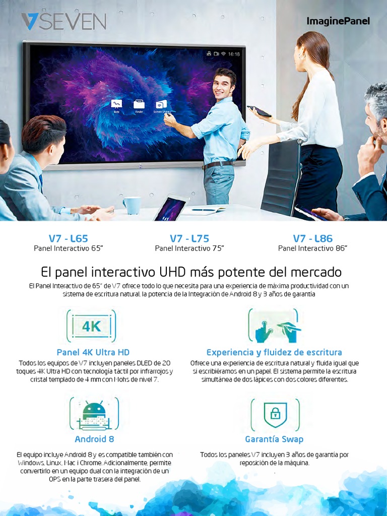 Monitores Interactivos V7 Corporate | PDF | USB | Hdmi