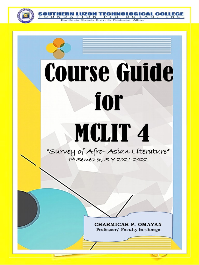 MCLIT 4: Afro-Asian Literature Guide | PDF