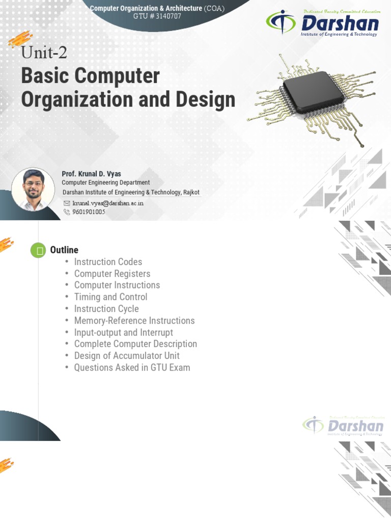 Unit-2: Basic Computer Organization and Design | Download Free PDF | Central Processing Unit ...