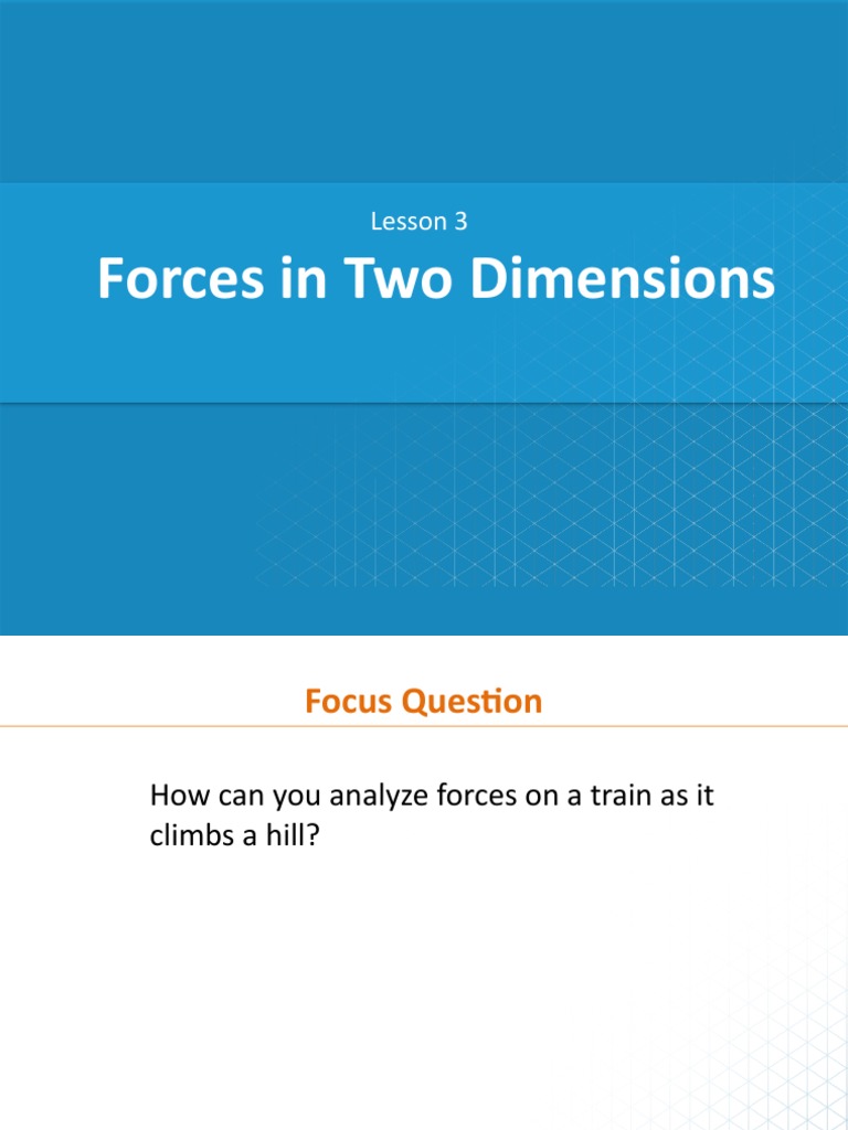 Forces in Two Dimensions: Lesson 3 | PDF | Force | Cartesian Coordinate ...