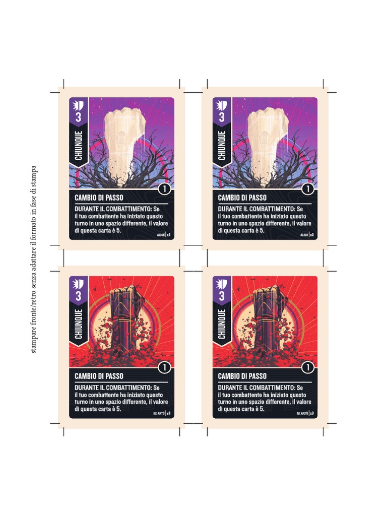 UNMATCHED - Correzione Carte - Print&play | PDF