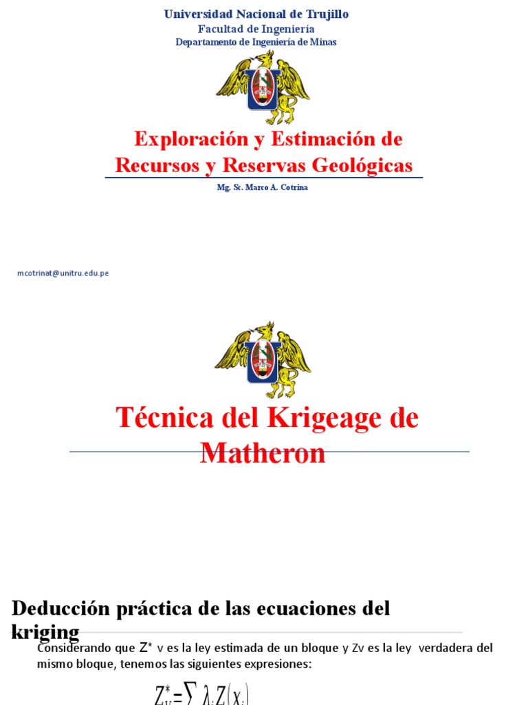 S014 EERRG Técnica Del Kriging | PDF | Ecuaciones | Integral