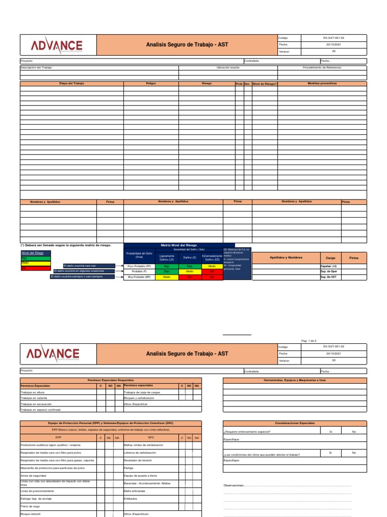 For-Sst-001-01 Formato de Ast | Descargar gratis PDF | La seguridad