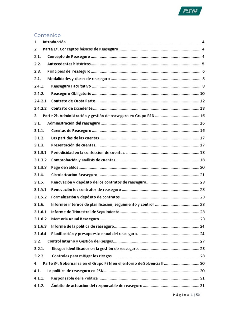 Manual de Reaseguro PSN | PDF | Reaseguro | Seguro