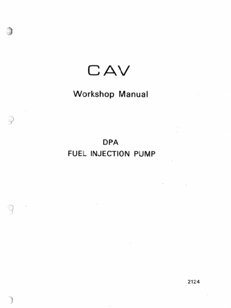 CAV Injection Pump Manual | PDF