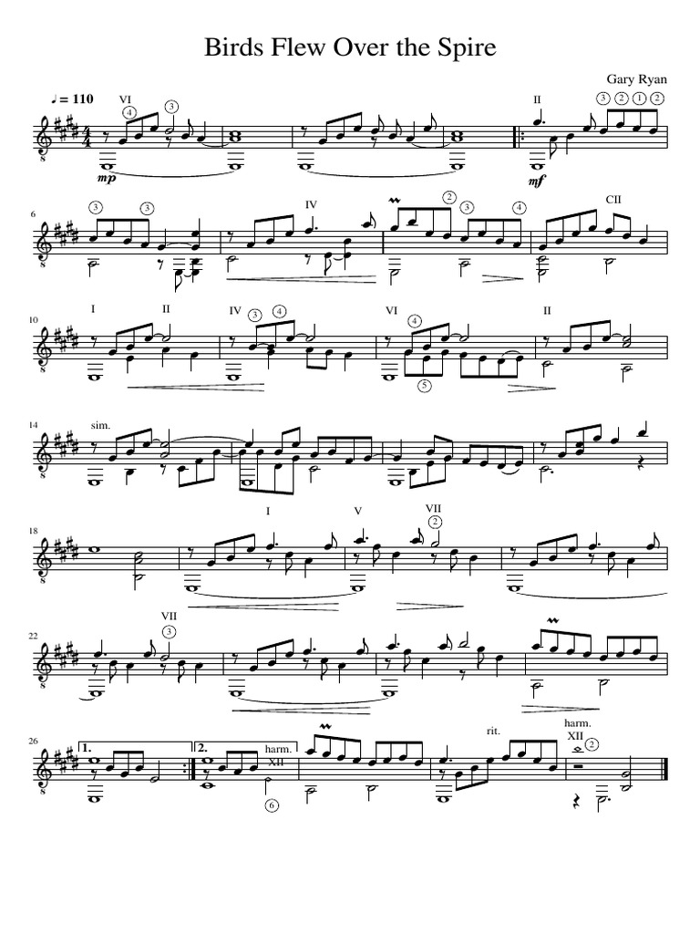 Birds Flew Over The Spire: Gary Ryan 110 | PDF