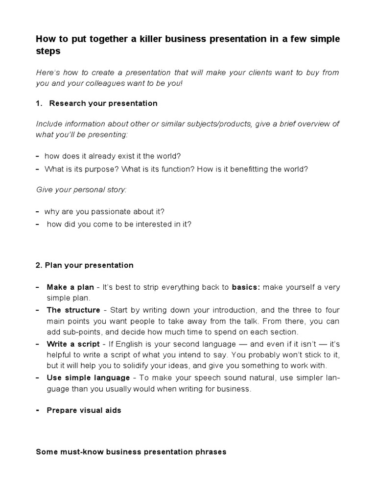 Guidelines For Presentation | PDF | Communication | Cognitive Science
