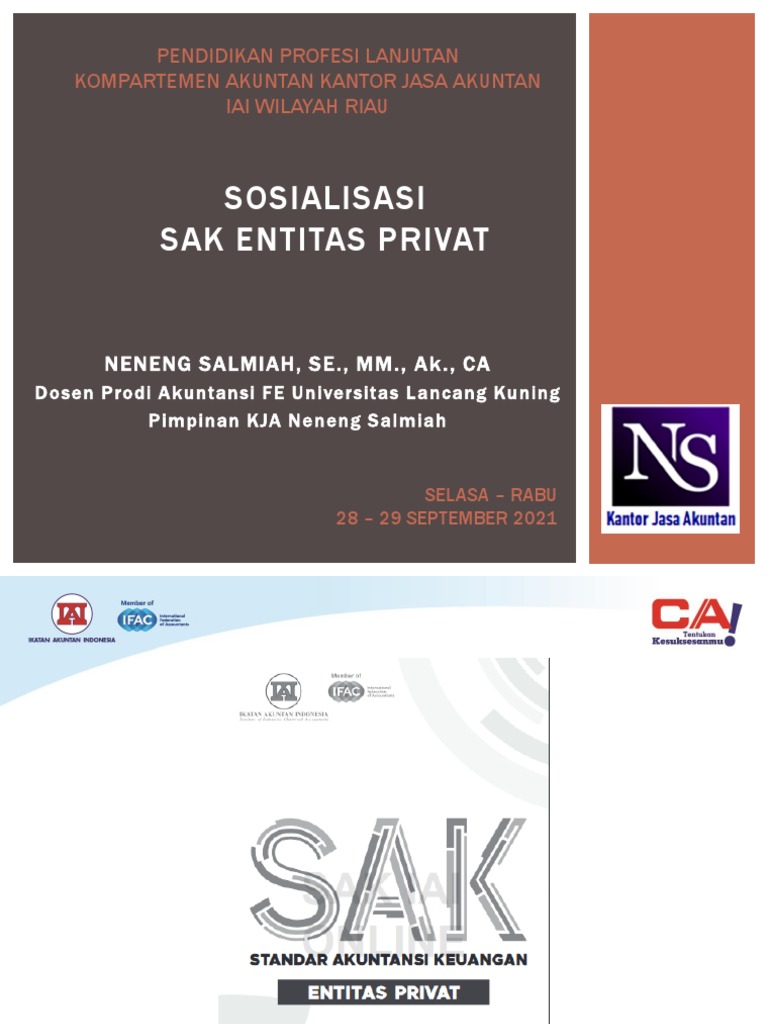 Pengenalan Standar Akuntansi Keuangan Entitas Privat (SAK EP) dan Implementasinya | PDF