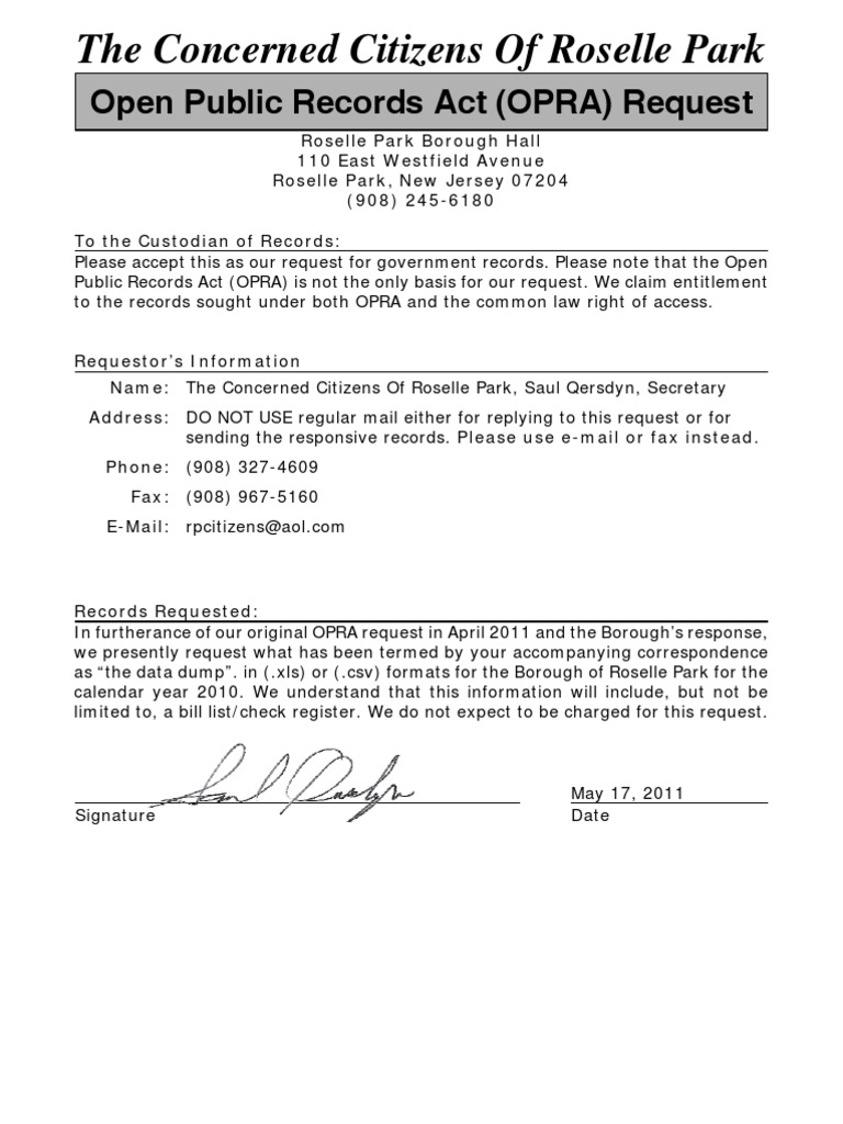 OPRA Request (May 17, 2011 - Check Register) | PDF | Cyberspace | Computing