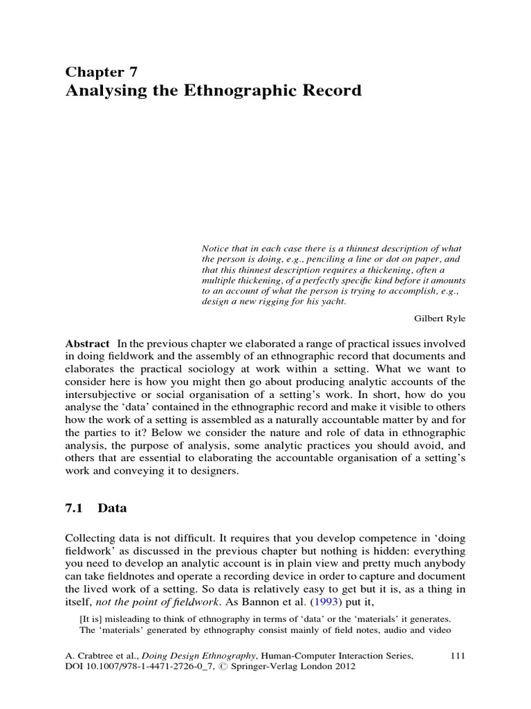 07 - Analysing The Ethnographic Record | PDF | Ethnography | Deviance ...