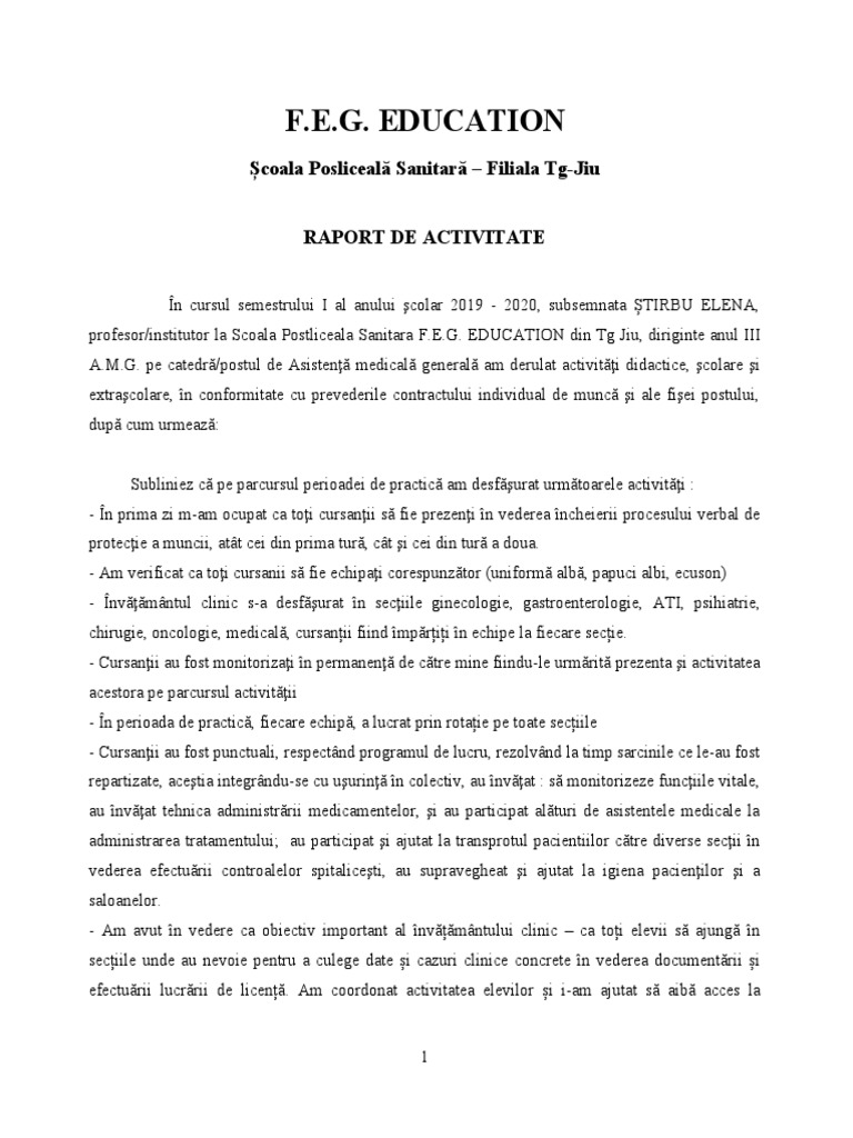 Raport Practica Feg | PDF
