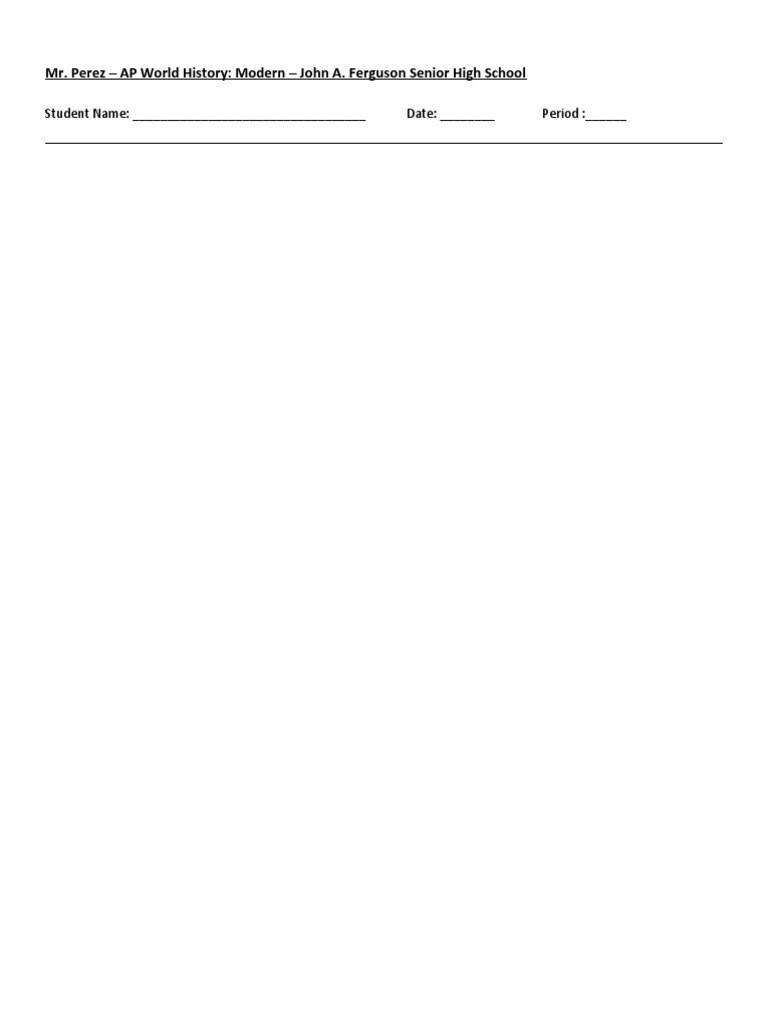 AP World History Unit 5: Revolutions Guide | PDF | Age Of Enlightenment ...