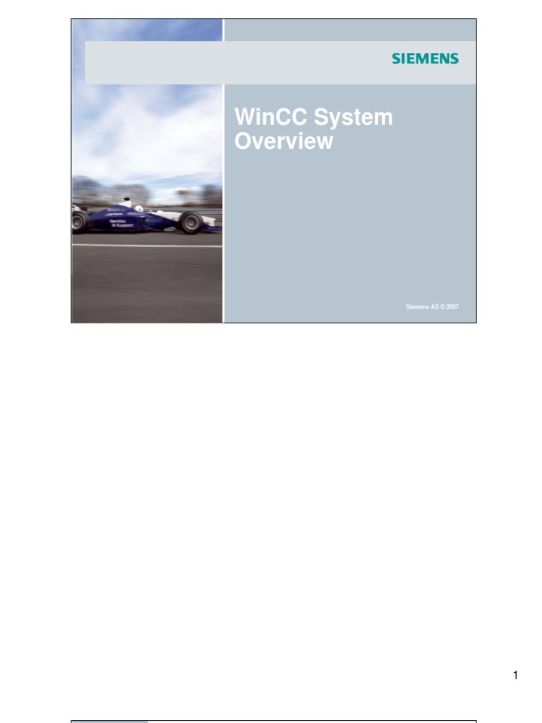 01 - WinCC System Overview | PDF | Visual Basic For Applications ...