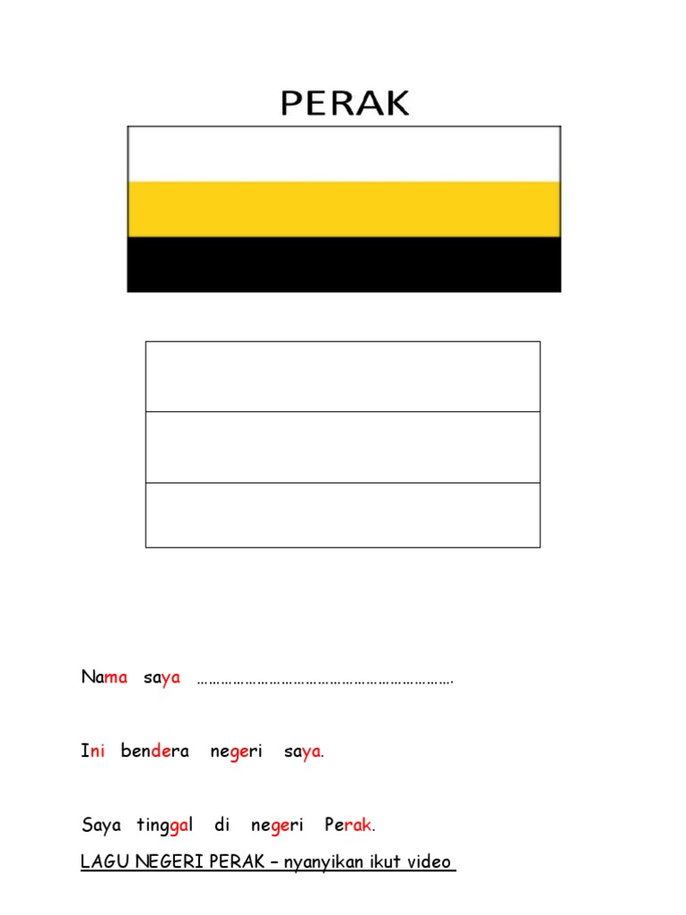 Lirik Lagu Kebangsaan Negeri Perak | PDF
