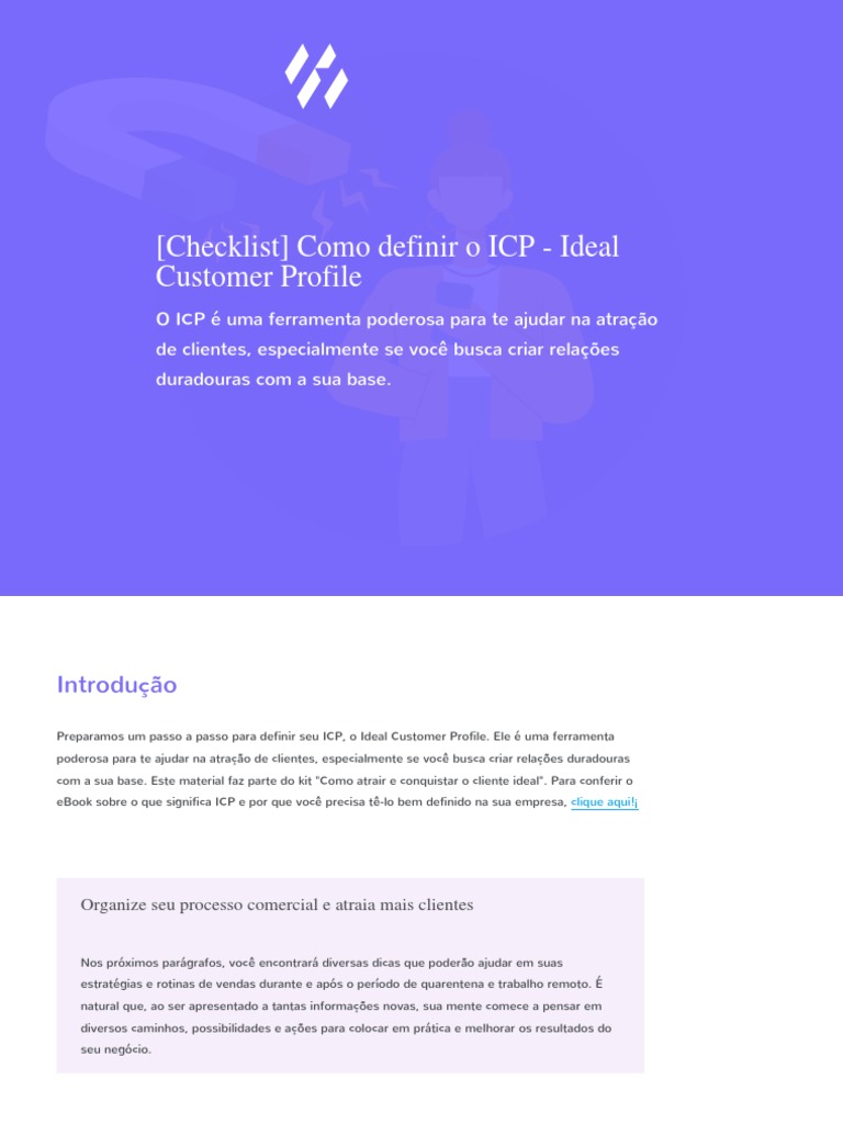 Checklist Como Definir o Icp | PDF | Gestão de relacionamento com o ...