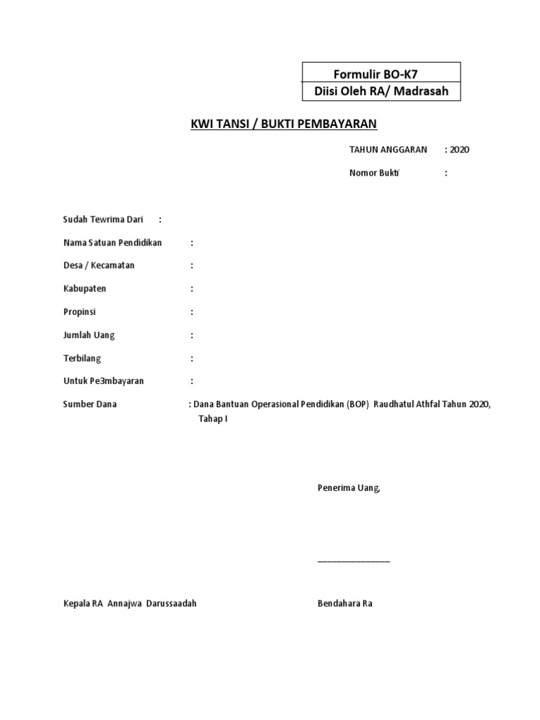 Form Bo k7 | PDF