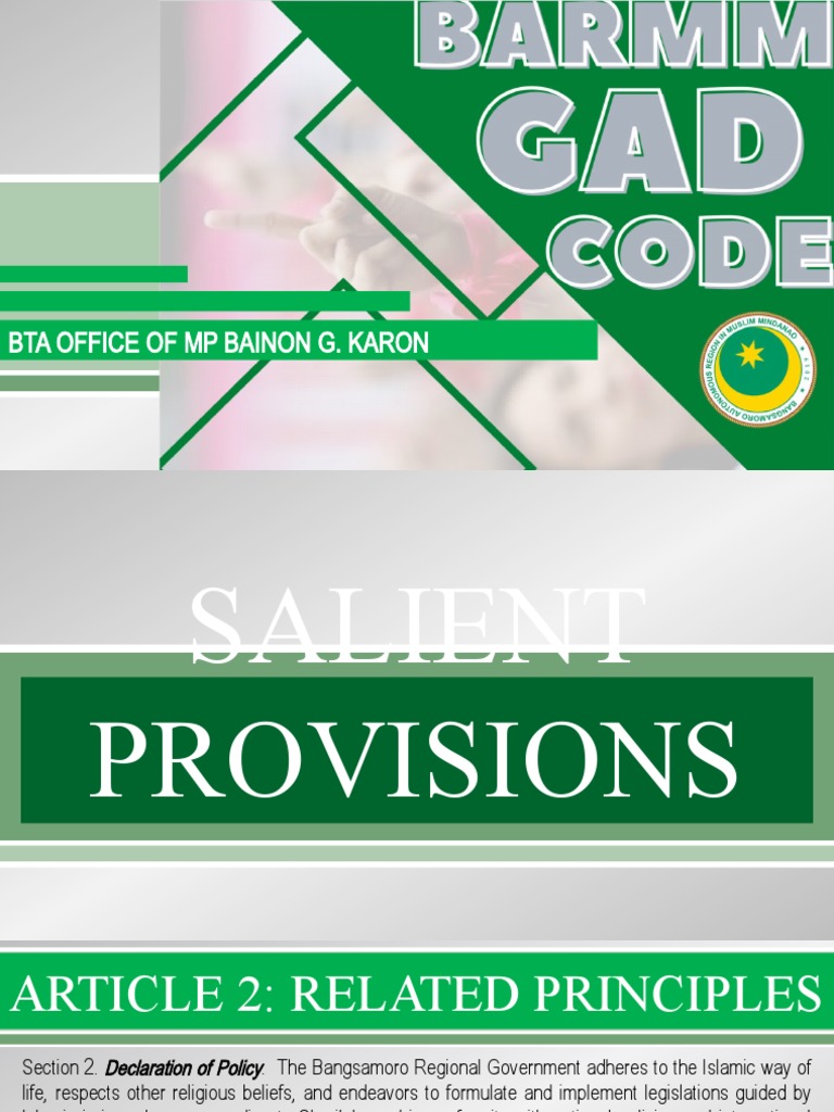 Bangsamoro Women's Rights and Education Code | PDF | Marriage | Sexual ...