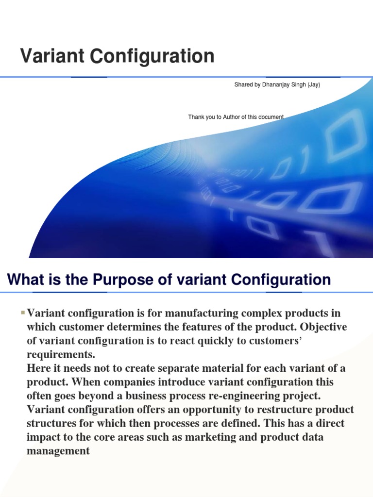Variant Configuration in SAP | PDF | Computer Science | Computer ...