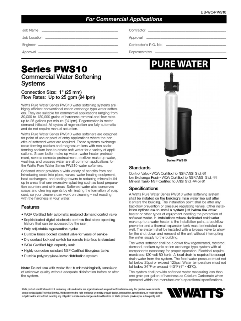 Es WQ PWS10 | PDF | Purified Water | Water Heating