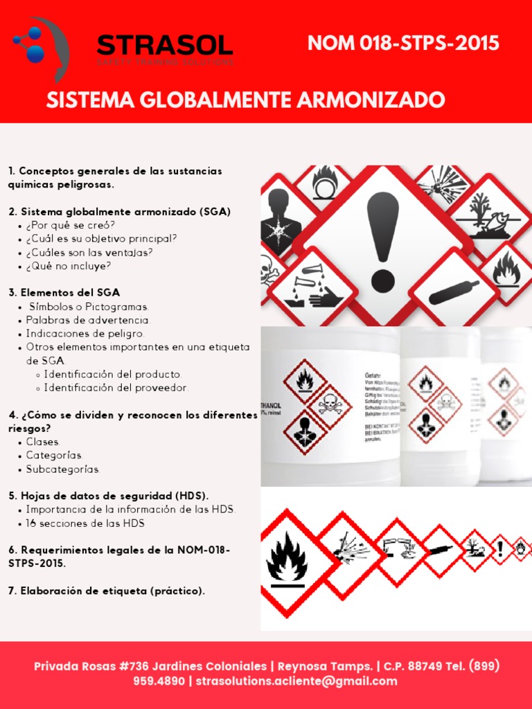 Temario Manejo de Quimicos SGA | PDF