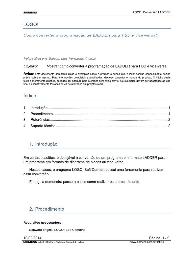 Converter A Programao de LADDER para FBD e Vice-Versa | PDF ...
