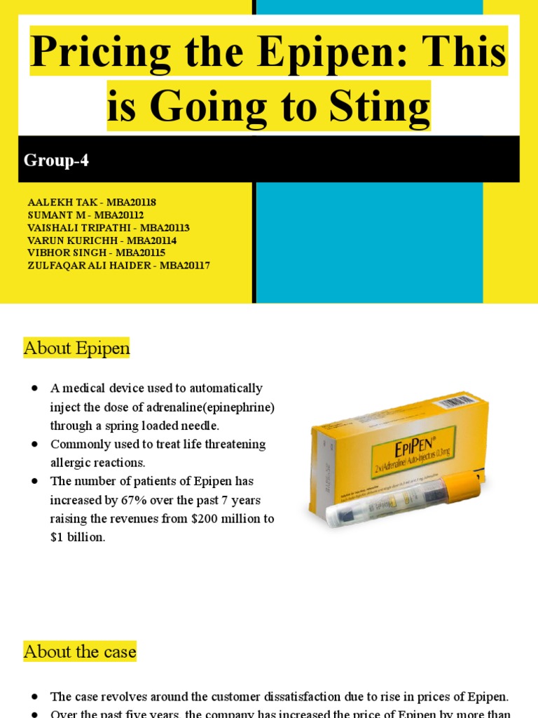 PRICING GROUP - 4 Case | PDF | Epinephrine Autoinjector | Mylan