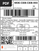 Sample JNT Waybill | PDF