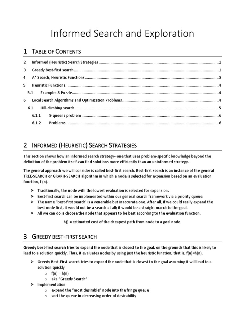 4 Informed Search and Exploration | PDF | Applied Mathematics | Algorithms And Data Structures