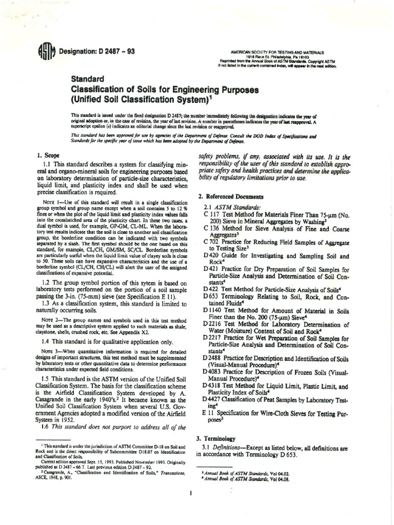 Astm D2487 | PDF