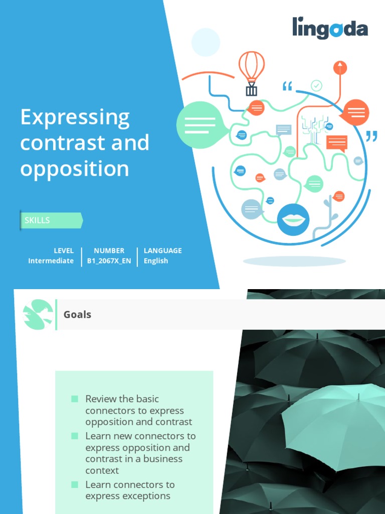 Expressing Contrast and Opposition: Skills | Download Free PDF ...