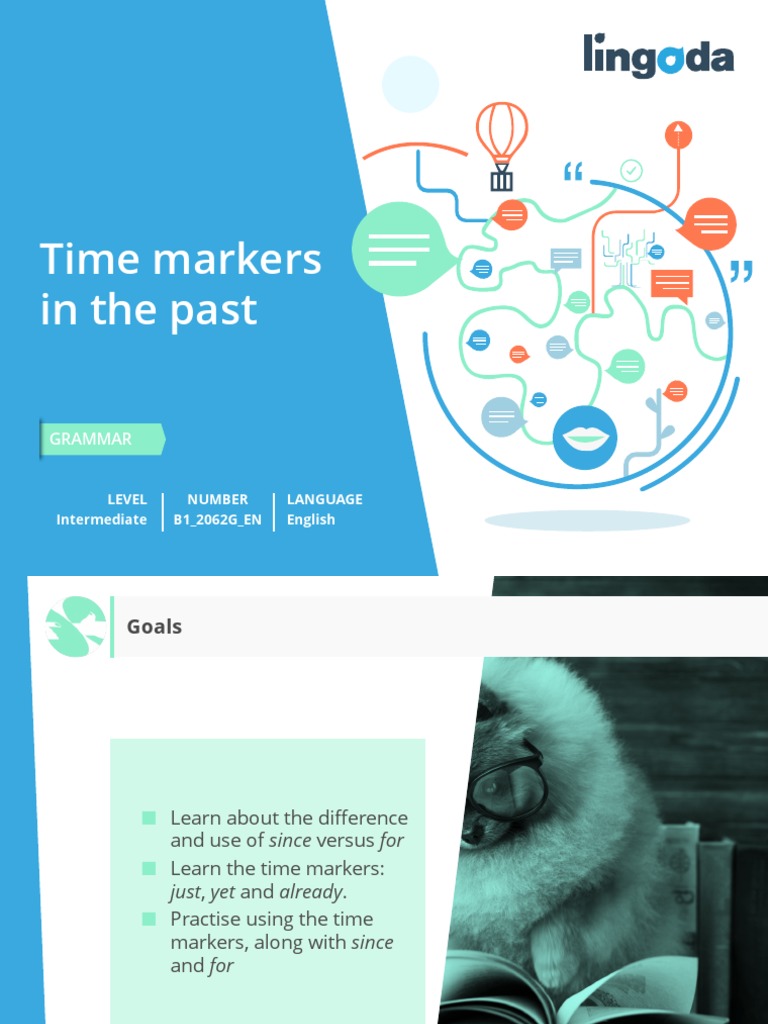 Time Markers in The Past: Grammar | PDF | Verb | Grammatical Tense