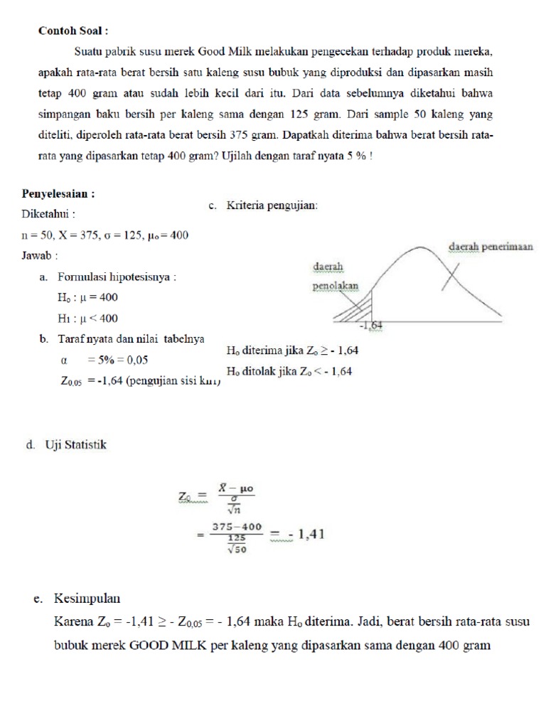 Contoh Soal Hipotesis | PDF