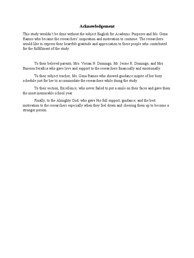 Acknowledgement and Abstract | PDF | Reading Comprehension | Language ...