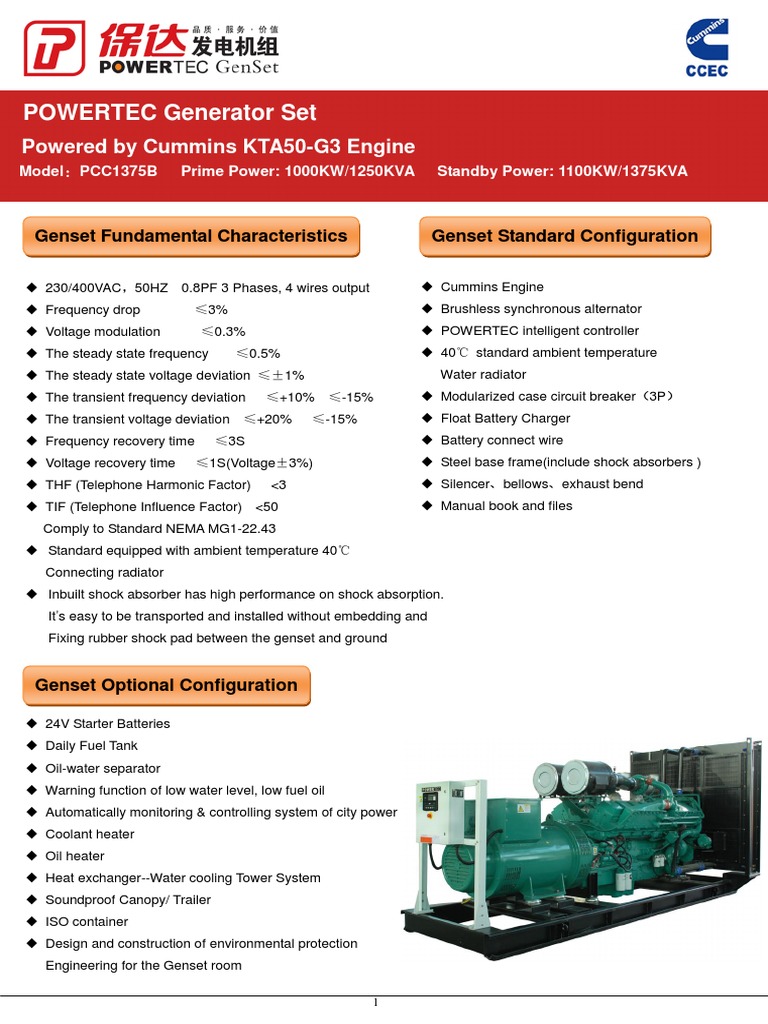 Cummins Kta 50 g3 PCC | PDF | Engines | Lubricant