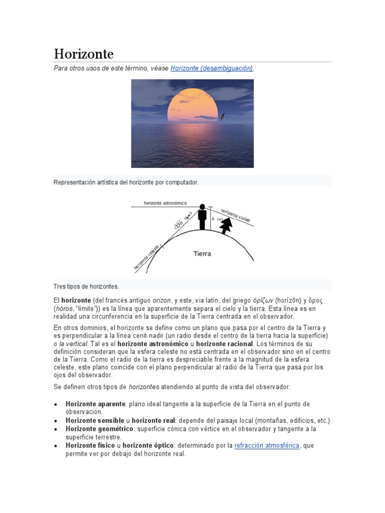 Los Horizontes | PDF | Horizonte | Astronomía