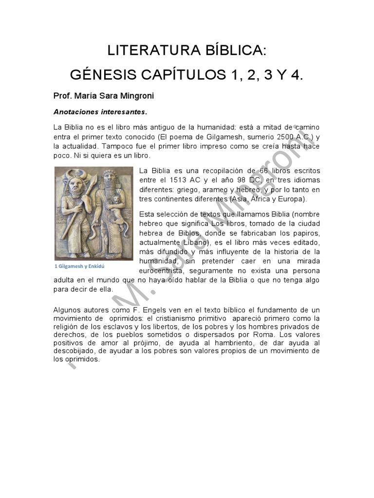 Literatura Biblica | PDF | Tora | Libro del Génesis