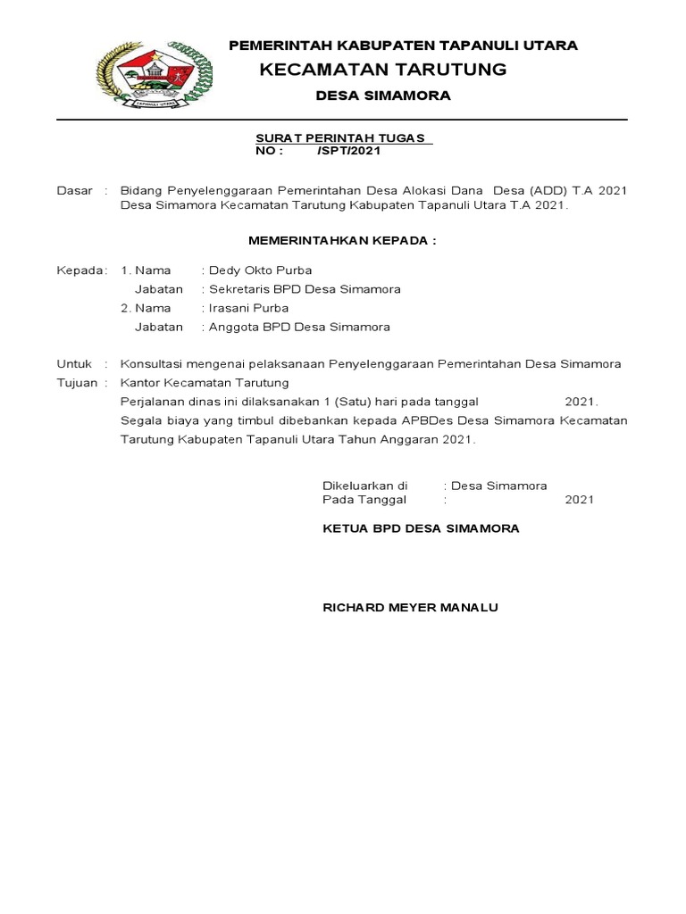 SPPD-BPD Dalam Kota-Kabupaten | PDF