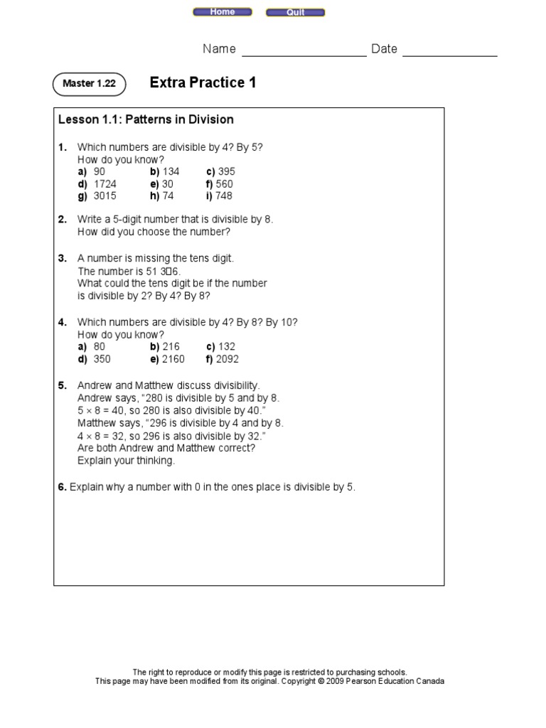 Math 7 - Extra Practice Unit 1 | PDF | Equations | Numbers